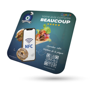 Plaque NFC personnalisable - Bois ou plexiglass | Maplaque NFC